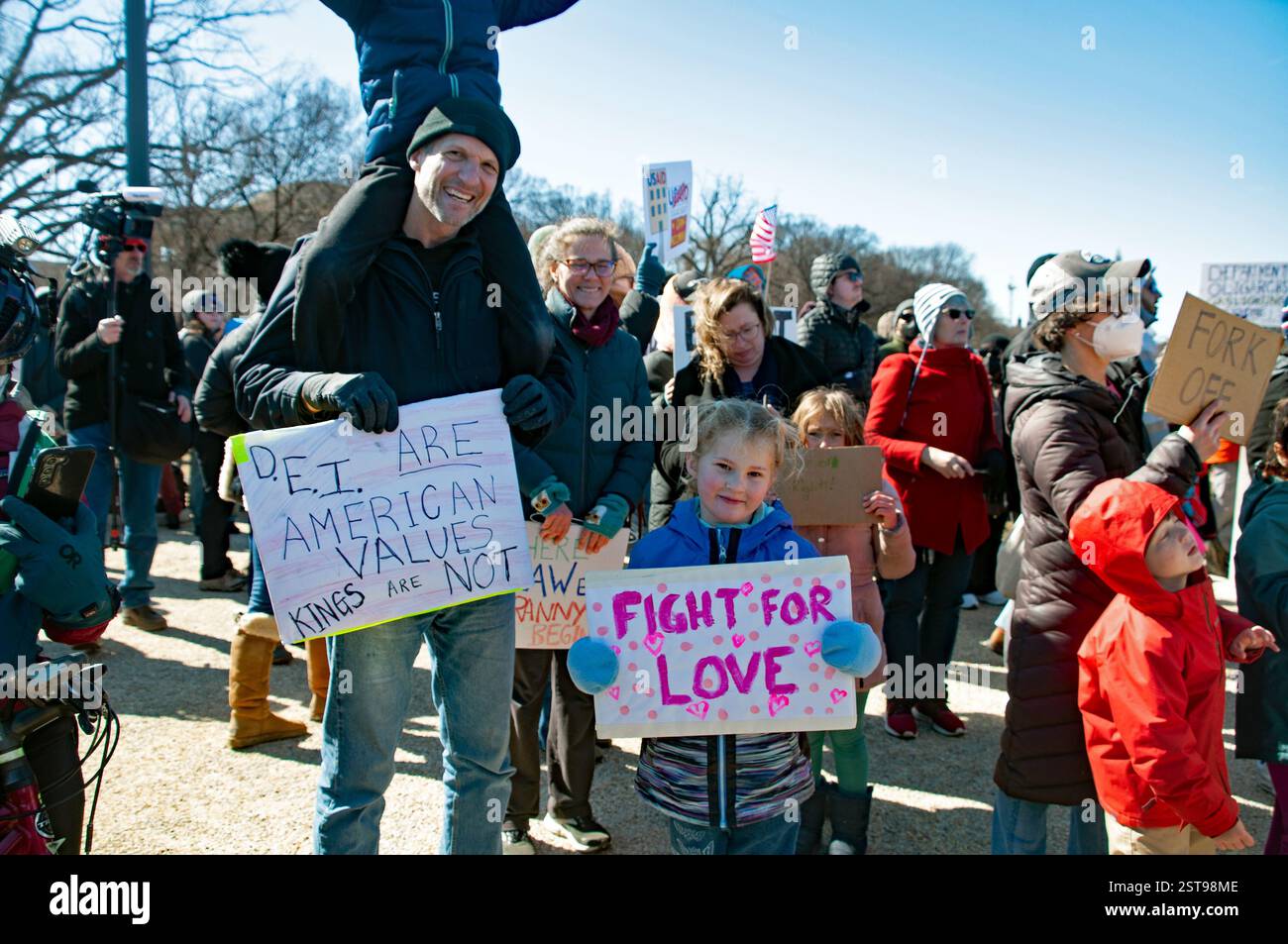 No Kings Day Protest Washington DC US Capitol February 17 2025 Stock ...