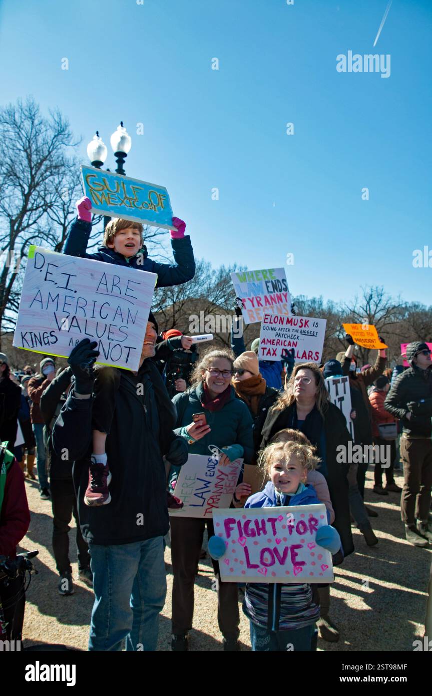 No Kings Day Protest Washington DC US Capitol February 17 2025 Stock ...