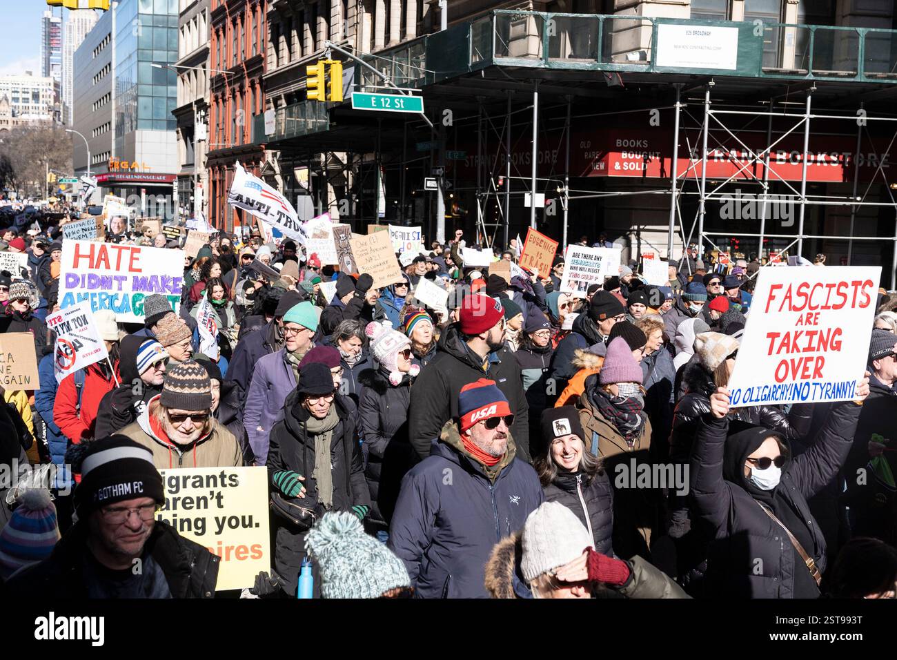 New York, USA. 17th Feb, 2025. Members of Rise and Resist, Extinction ...