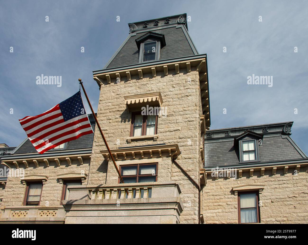 The beautiful Chateau-sur-Mer gilded age historic mansion at Bellevue ...