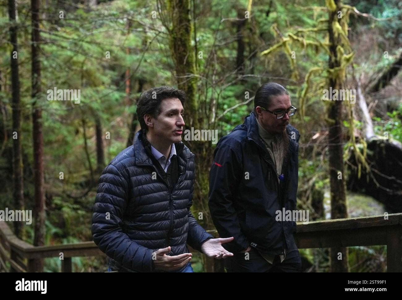 Canadian Prime Minister Justin Trudeau, left, and Haida Nation ...