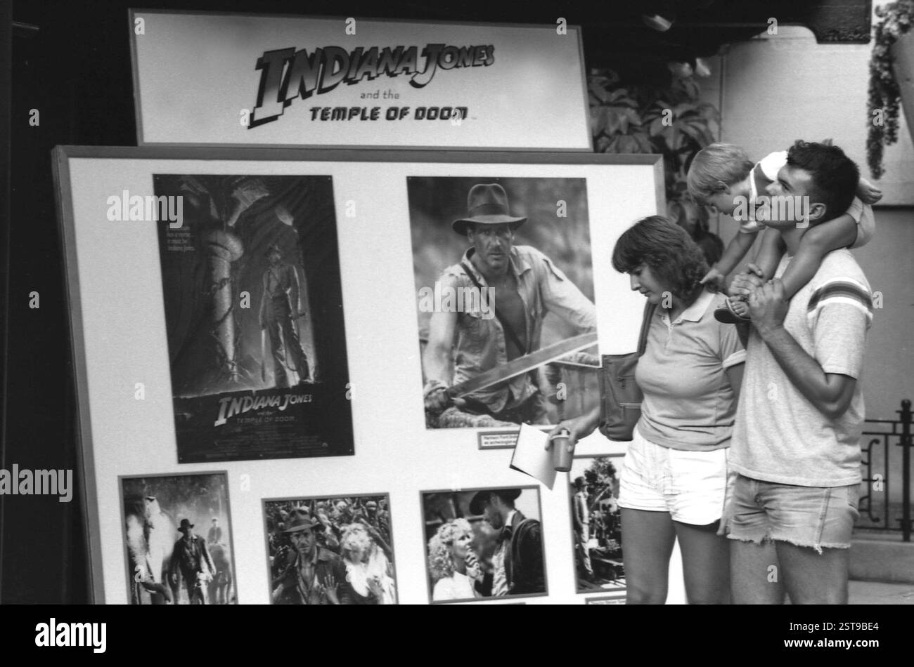 Hollywood Boulevard, Los Angeles, CA, USA, 1984. Passers-by outside a ...