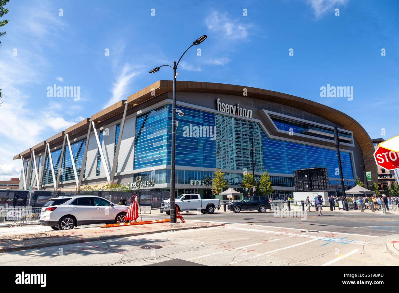 The Fiserv Forum in Milwaukee, Wisconsin an arena for sports events ...