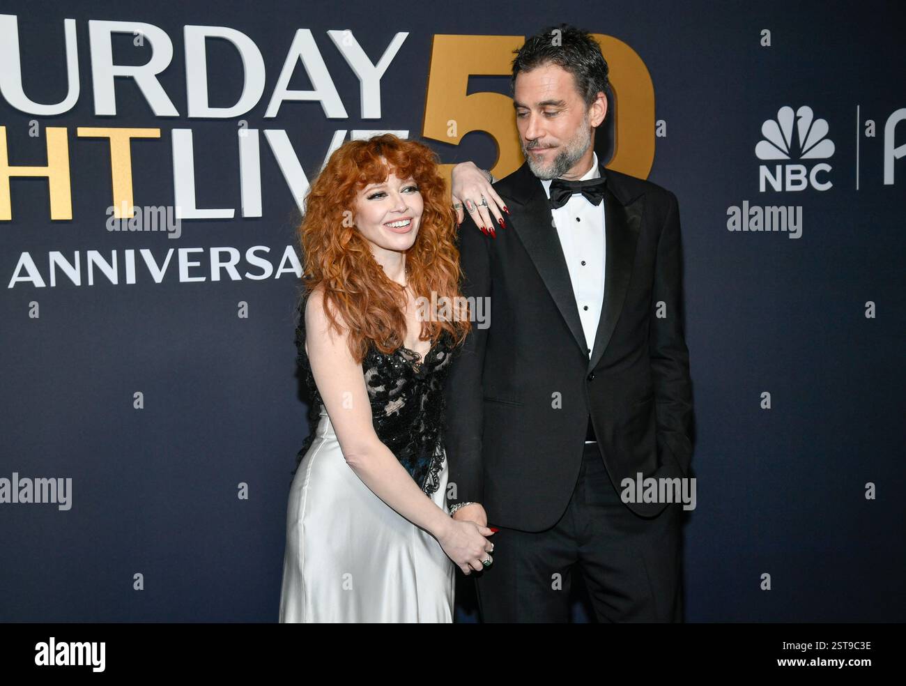 Natasha Lyonne, left, and Bryn Mooser attend the SNL50: The Anniversary ...