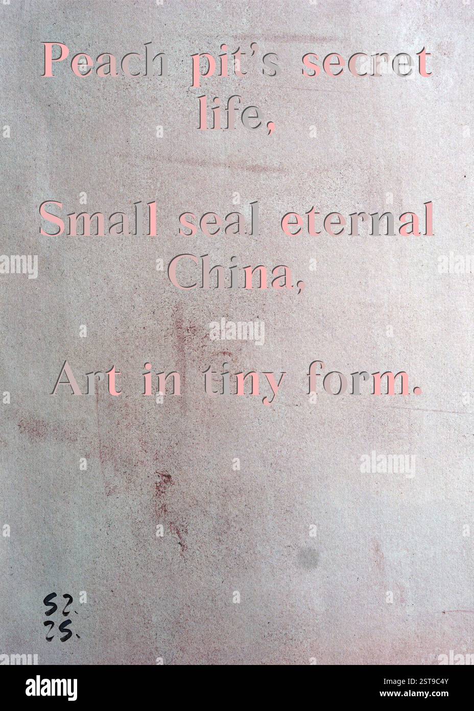 Peach pit's secret life, Small seal eternal China, Art in tiny form ...