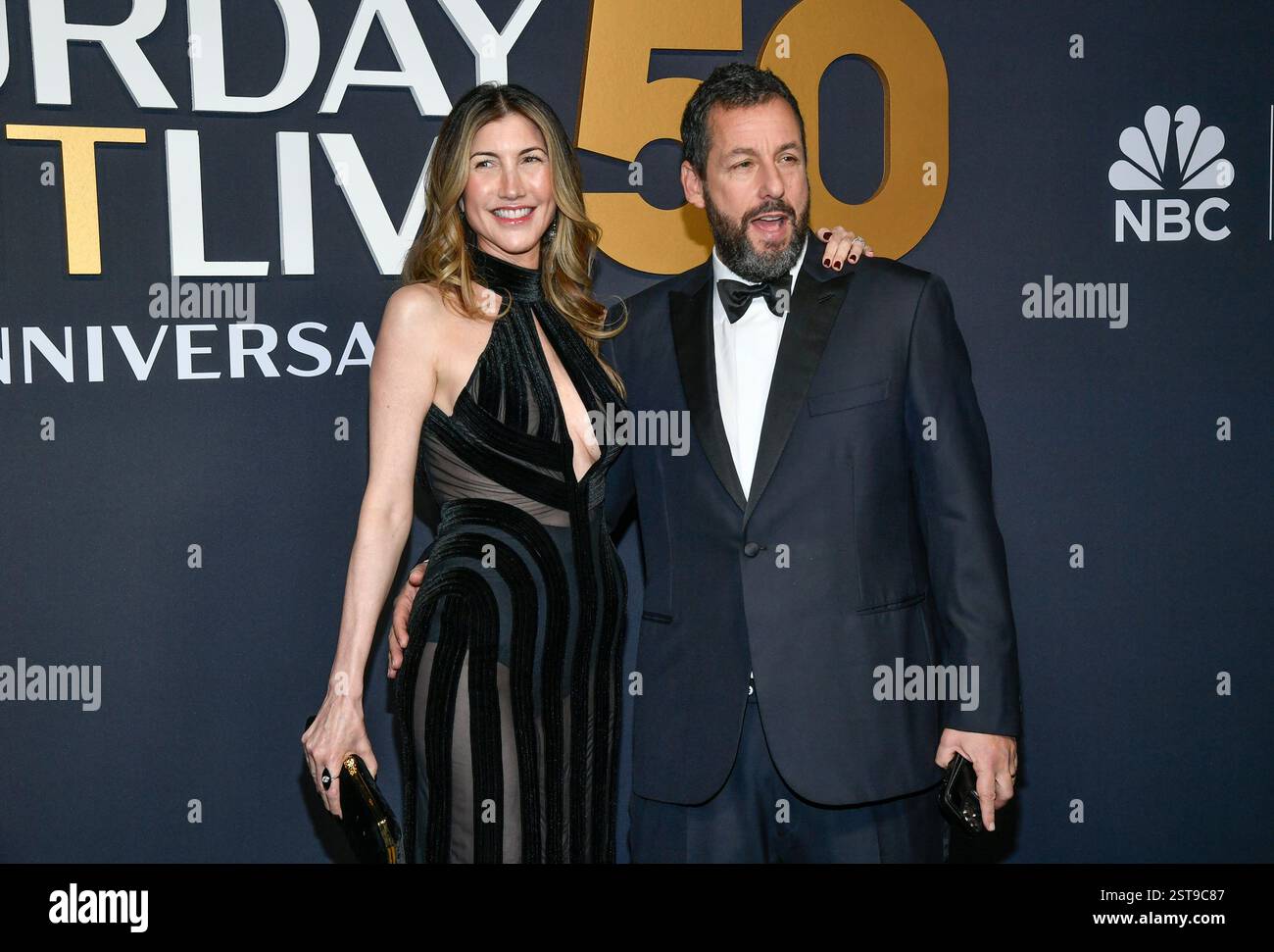 Jackie Sandler, left, and Adam Sandler attend the SNL50: The ...