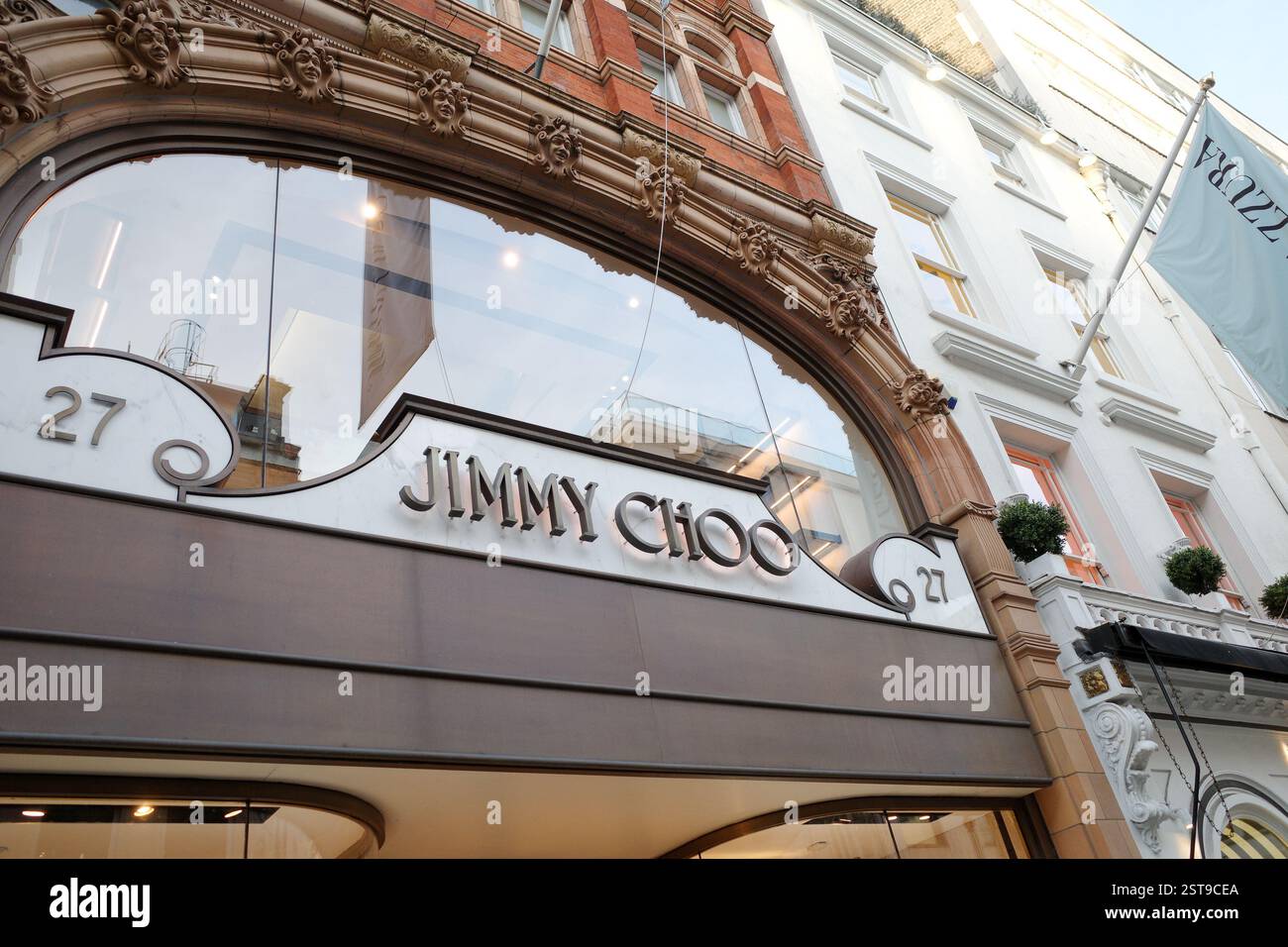 London, UK. 17th Feb, 2025. Jimmy Choo brand signage is seen on New ...