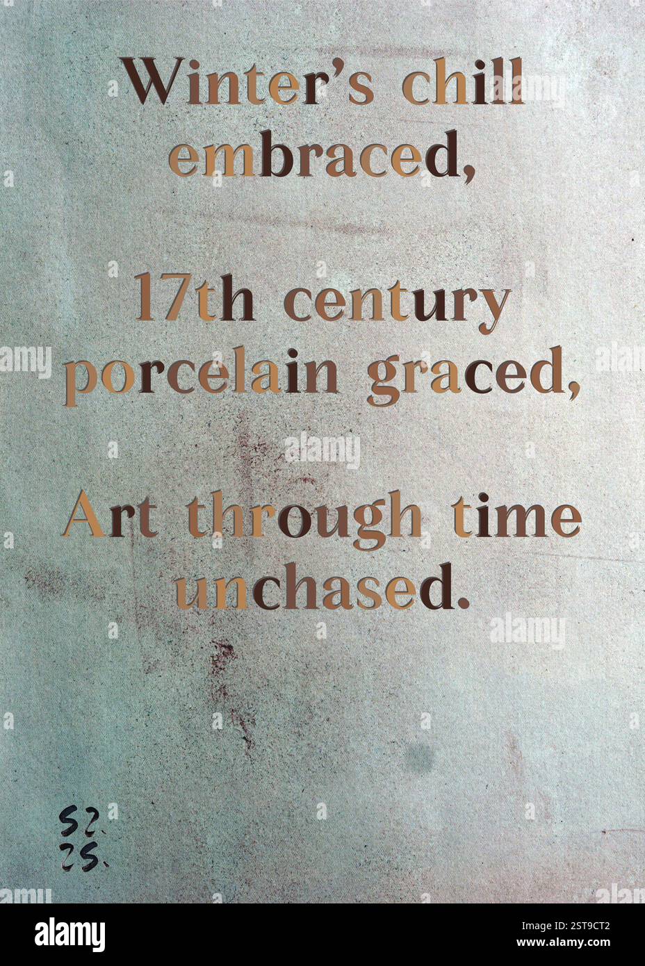 Winter's chill embraced, 17th century porcelain graced, Art through ...