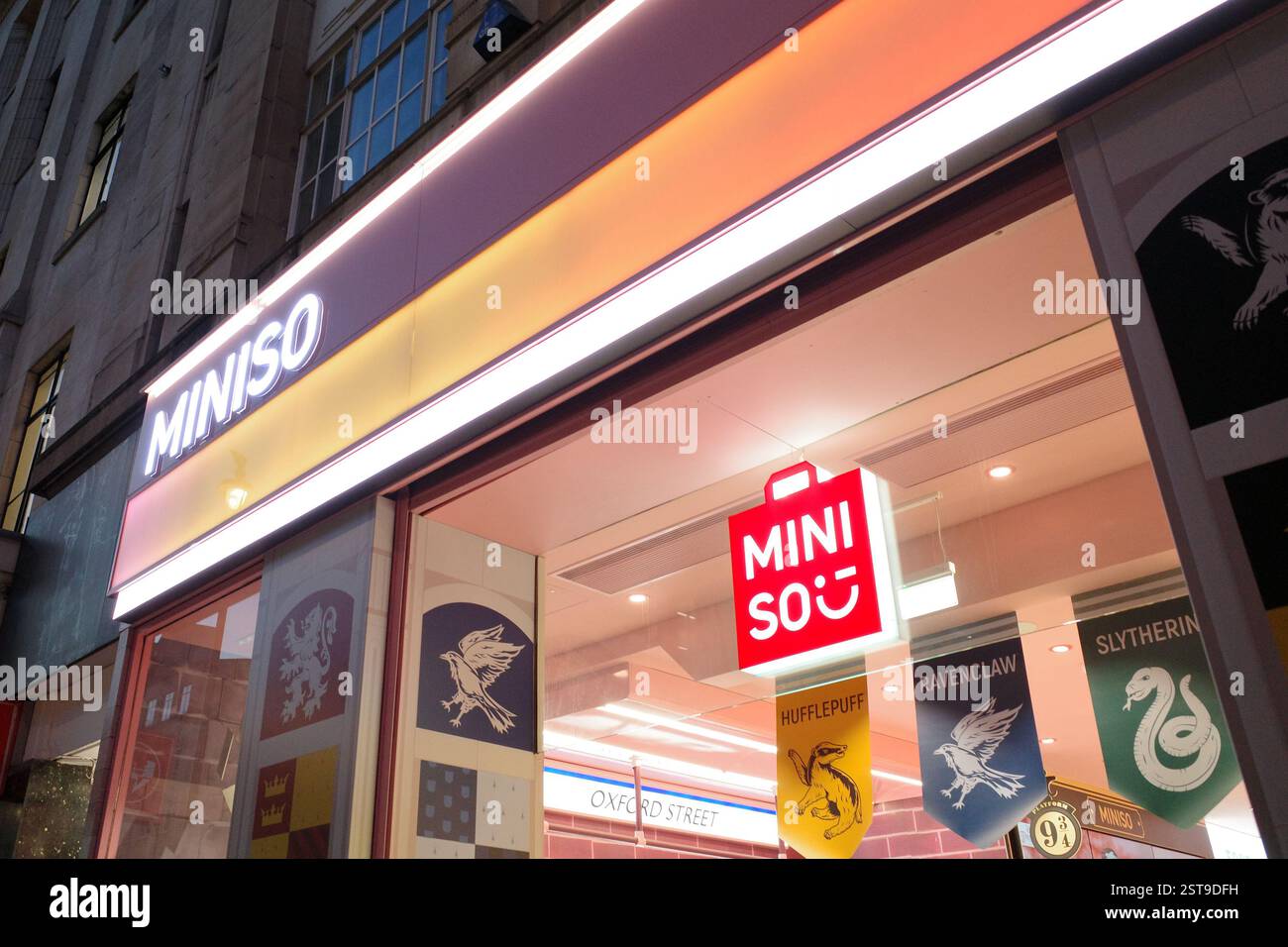 London, UK. 17th Feb, 2025. Miniso brand signage is seen in London ...