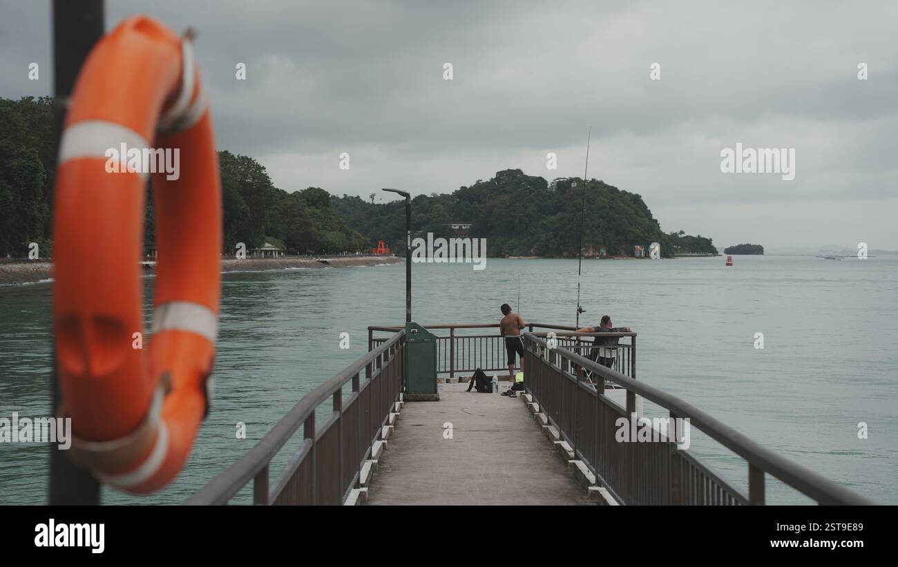 People fishing at Labrador Park, Singapore Stock Photo - Alamy
