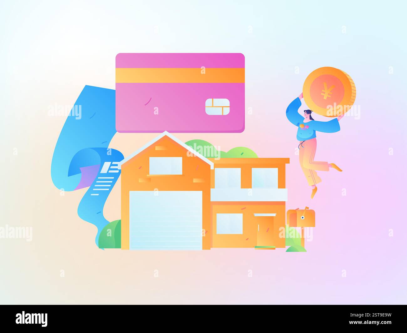 Home loan flat vector concept operation illustration Stock Vector Image ...