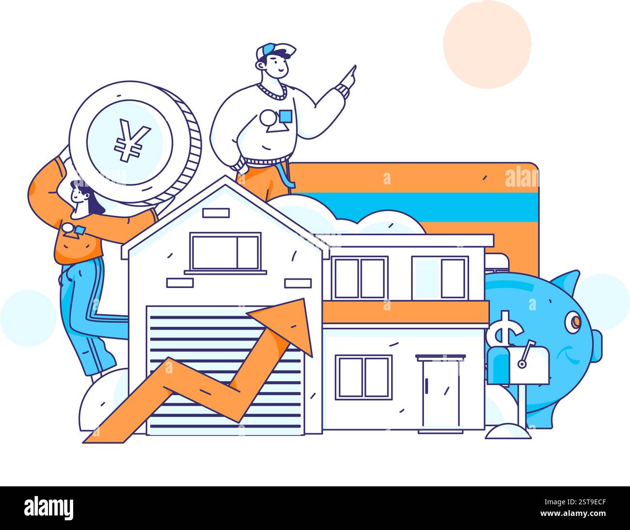 Home loan flat vector concept operation illustration Stock Vector Image ...