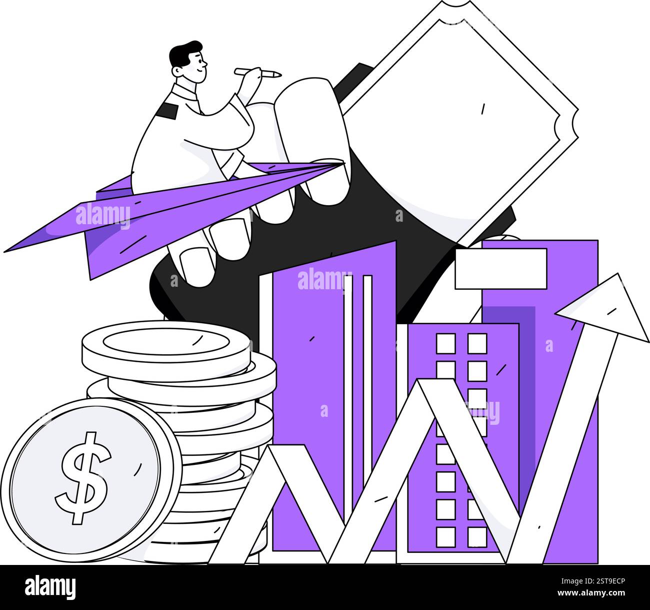 Home loan flat vector concept operation illustration Stock Vector Image ...