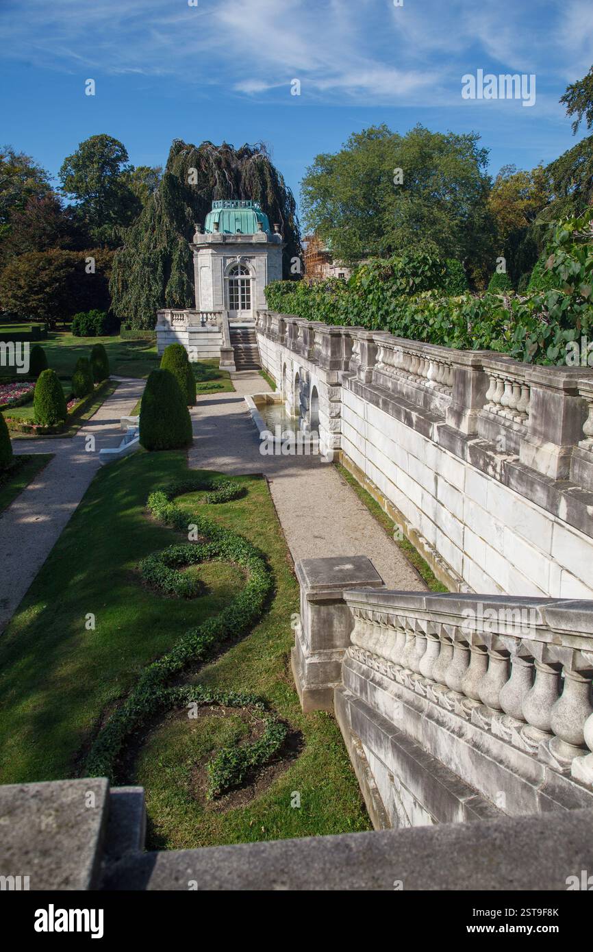 The Beautiful gardens of the Elms gilded age historic mansion at ...