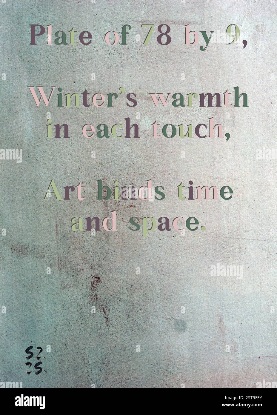 Plate of 78 by 9, Winter's warmth in each touch, Art binds time and ...