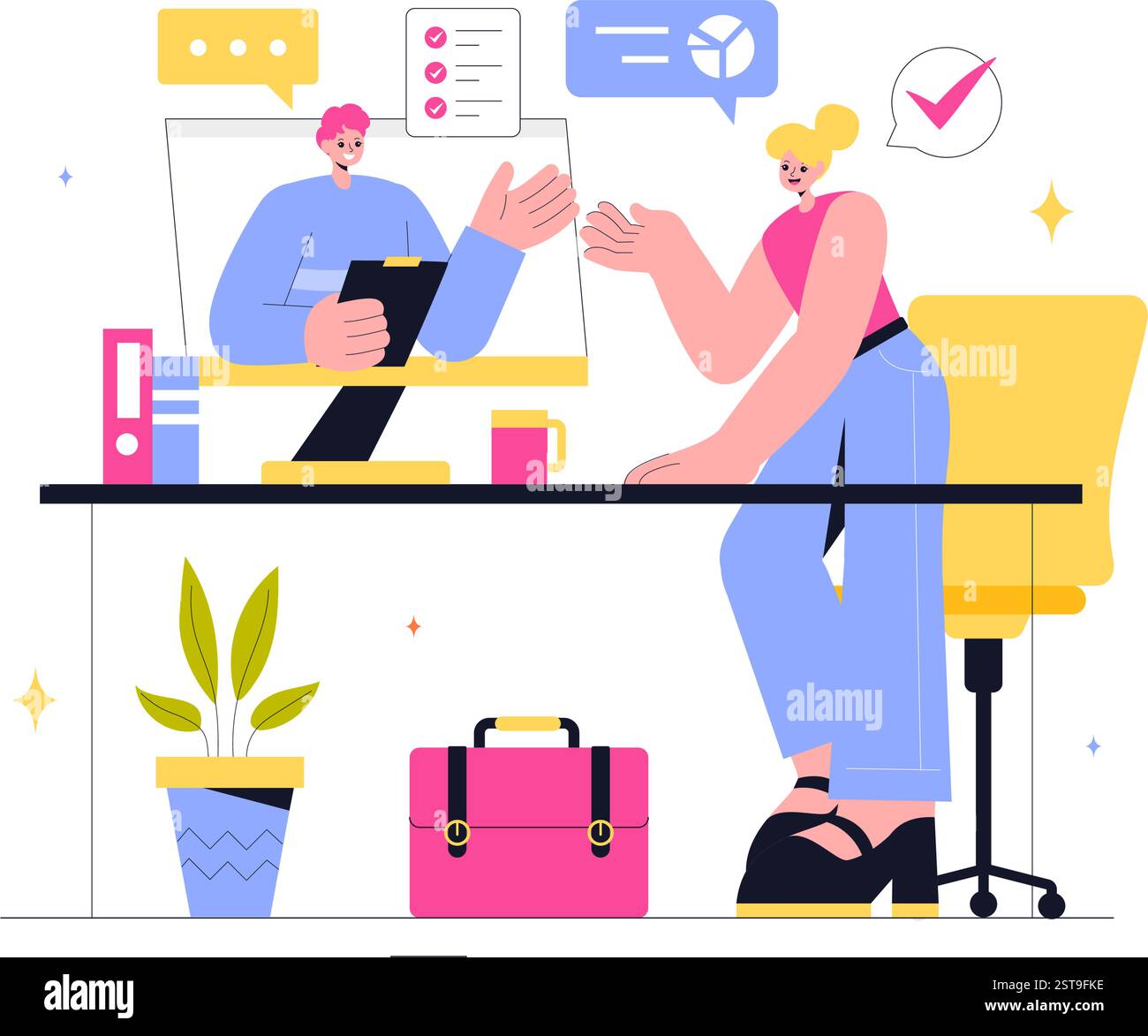 Freelancing and Gig Economy Vector Illustration featuring Finance ...