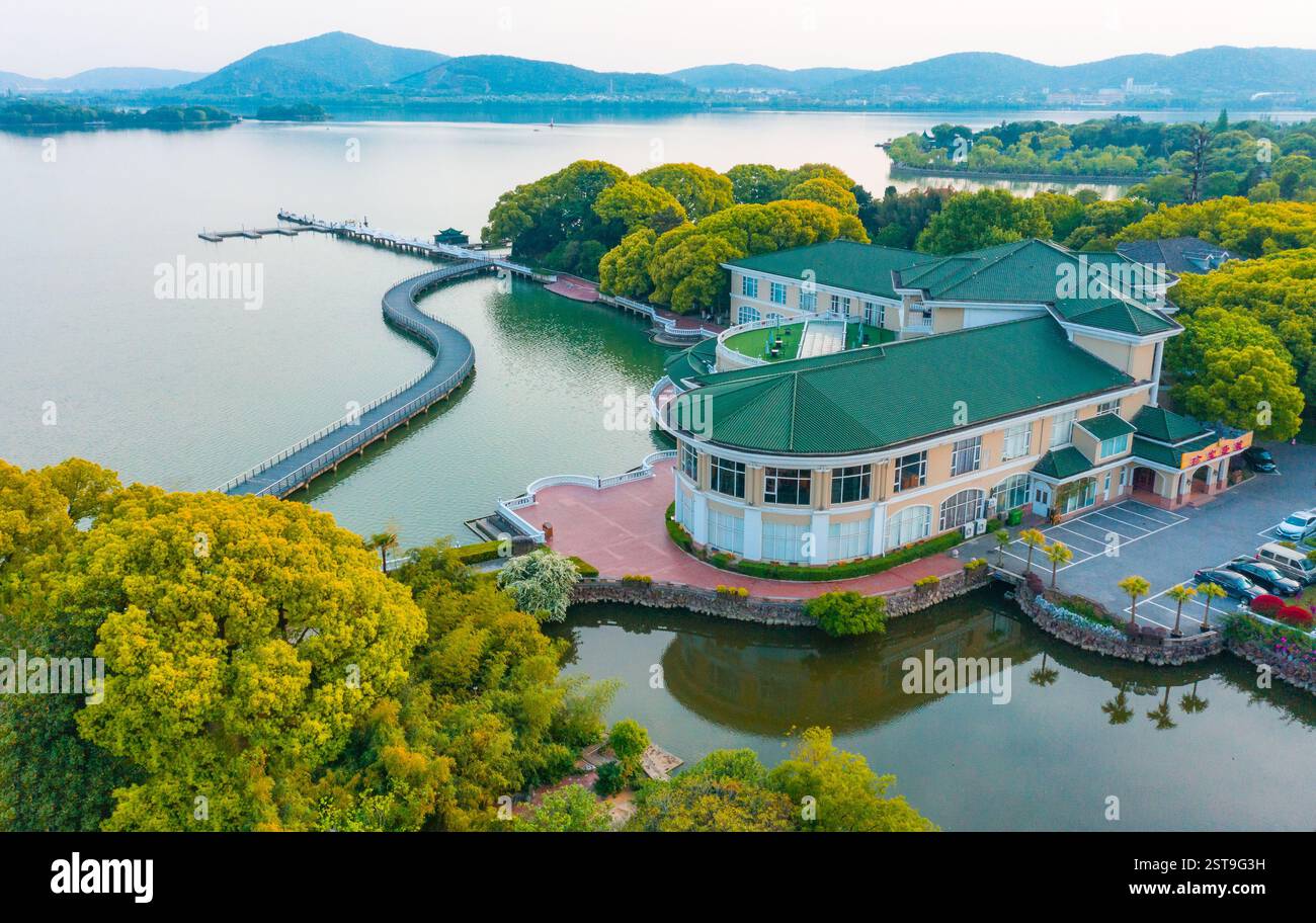 Scenery of Tai Lake scenic spot in Wuxi, Jiangsu Province, China Stock Photo - Alamy