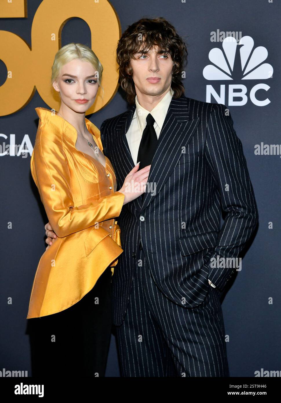Anya Taylor-Joy, left, and Malcolm McRae attend the SNL50: The Anniversary Special at ...