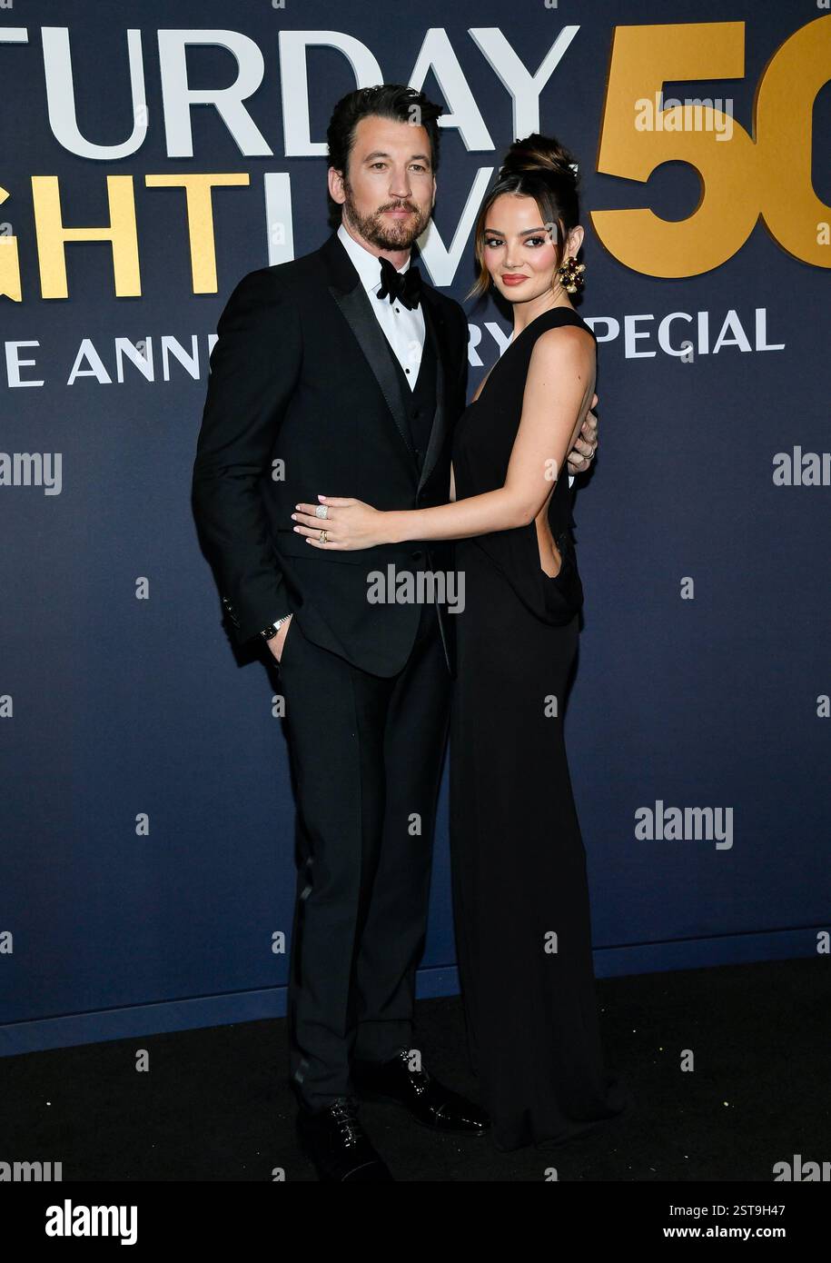 Miles Teller, left, and Keleigh Sperry attend the SNL50: The Anniversary Special at Rockefeller ...