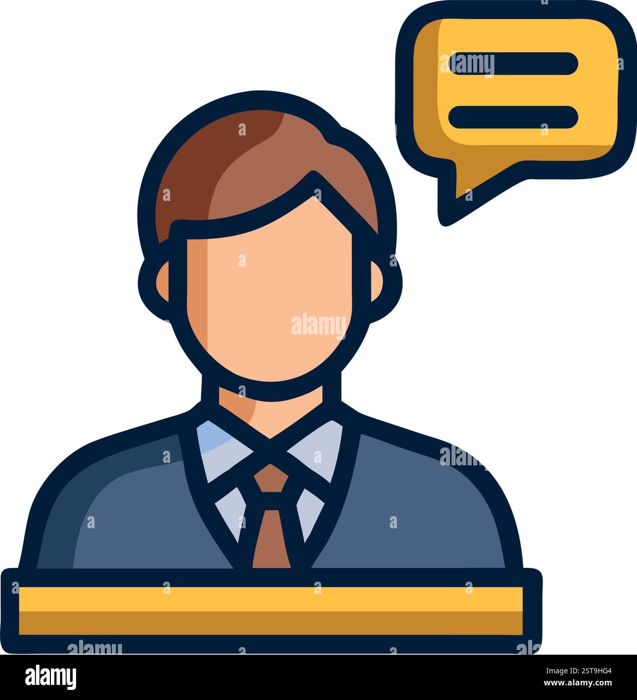 Lawyer delivering statement icon Stock Vector Image & Art - Alamy