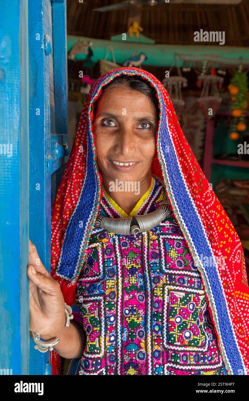 November 22, 2017. Asia, India, State of Gujarat, Bhuj,Kutch, Ludiya ...