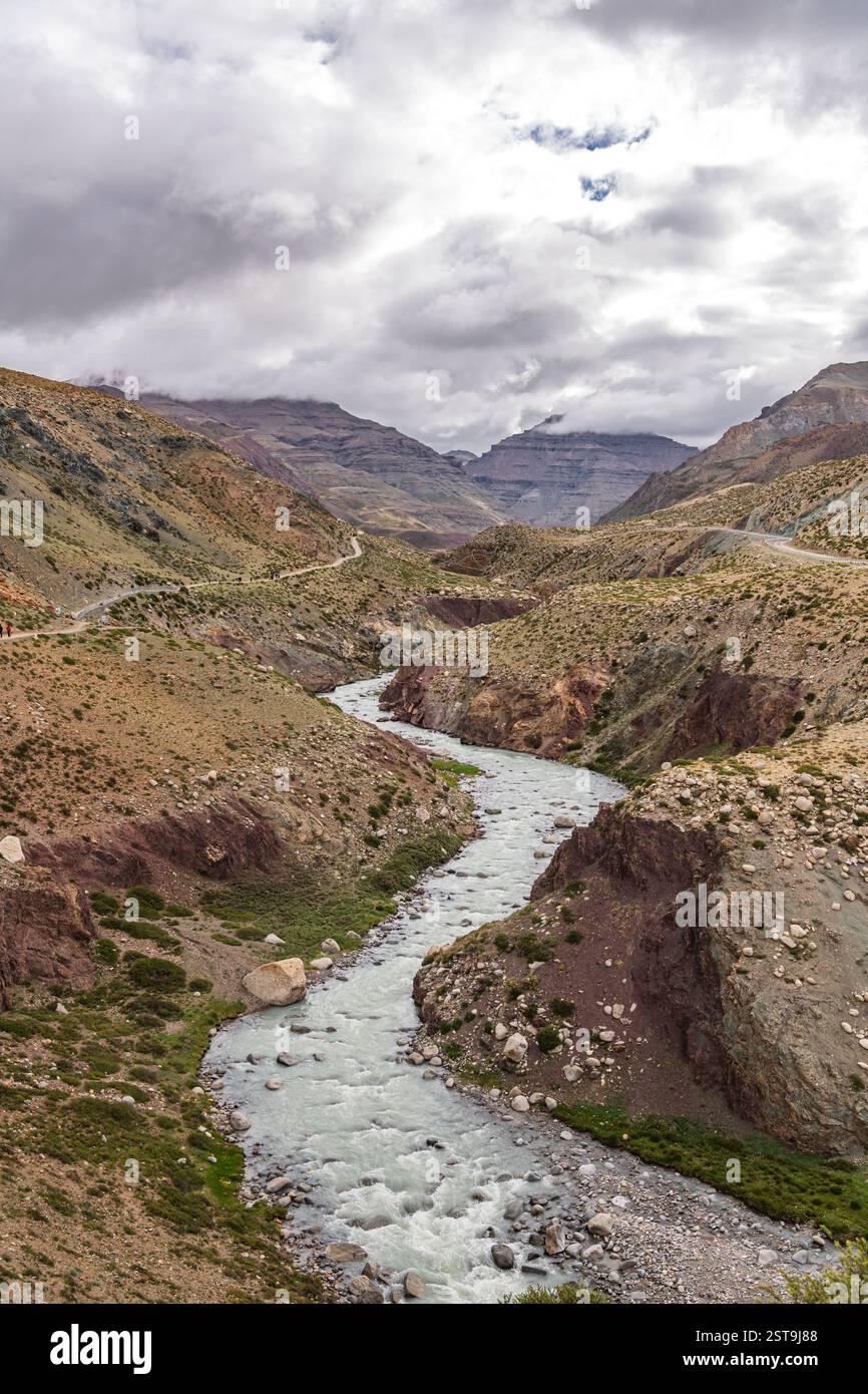 The gorge and the river in it on the third day of kora around mount ...