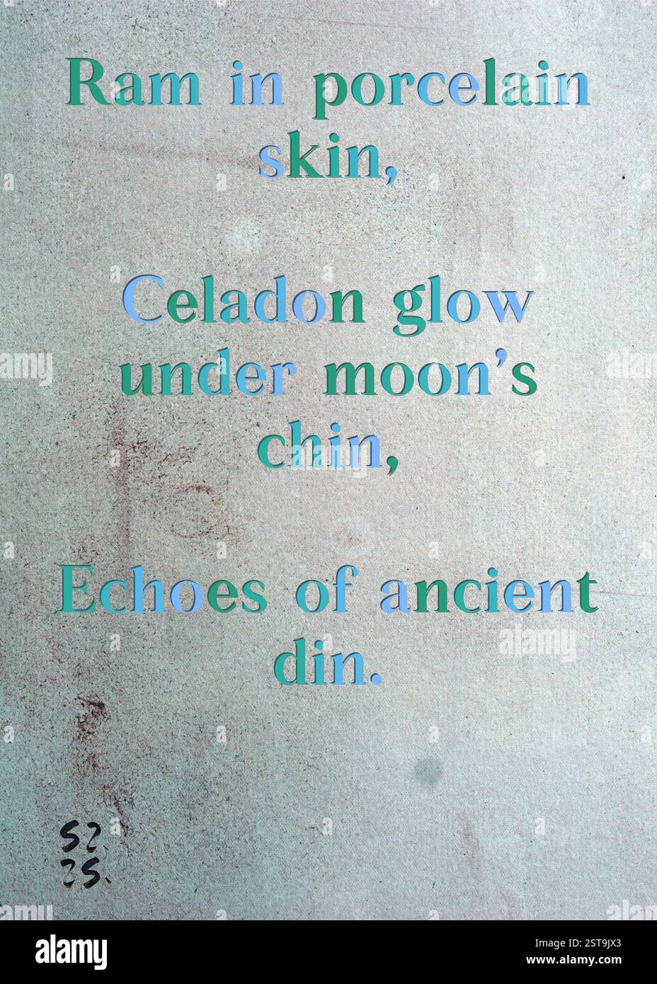 Ram in porcelain skin, Celadon glow under moon's chin, Echoes of ancient din. Brando Vaar's ...
