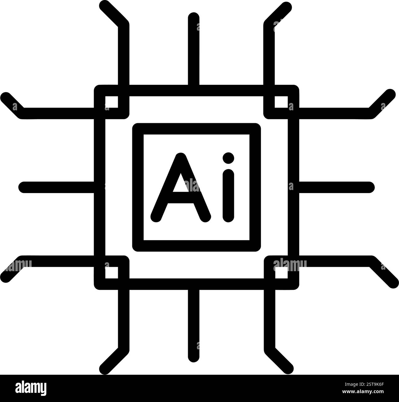 AI microchip icon Stock Vector Image & Art - Alamy