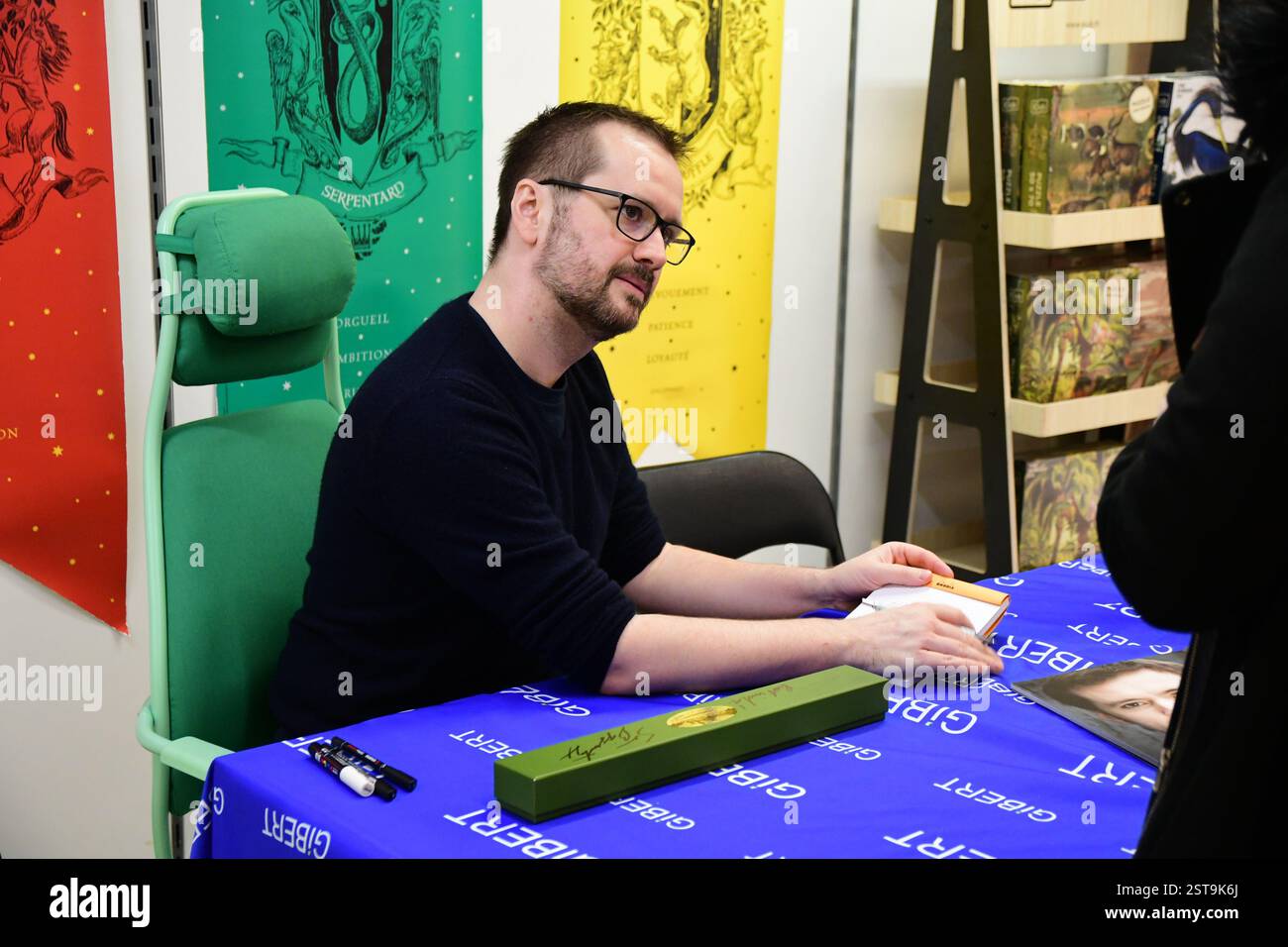 Lyon, France. 08th Feb, 2025. Signing session of actor Sean Biggerstaff ...