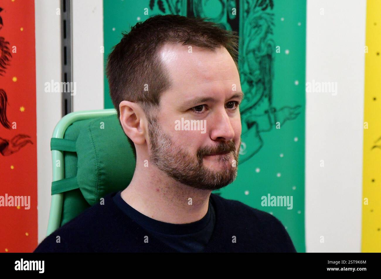 Lyon, France. 08th Feb, 2025. Signing session of actor Sean Biggerstaff ...