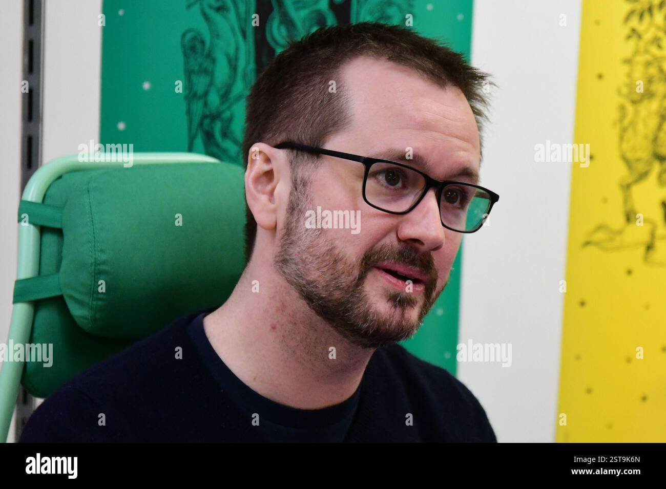 Lyon, France. 08th Feb, 2025. Signing session of actor Sean Biggerstaff ...