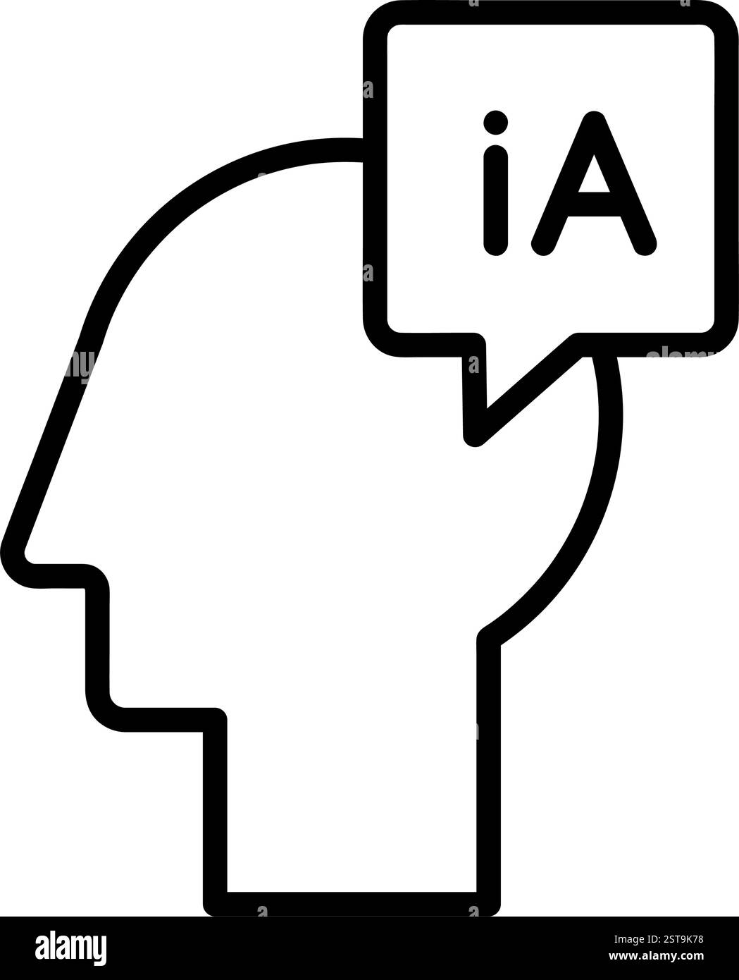 AI education head icon Stock Vector Image & Art - Alamy