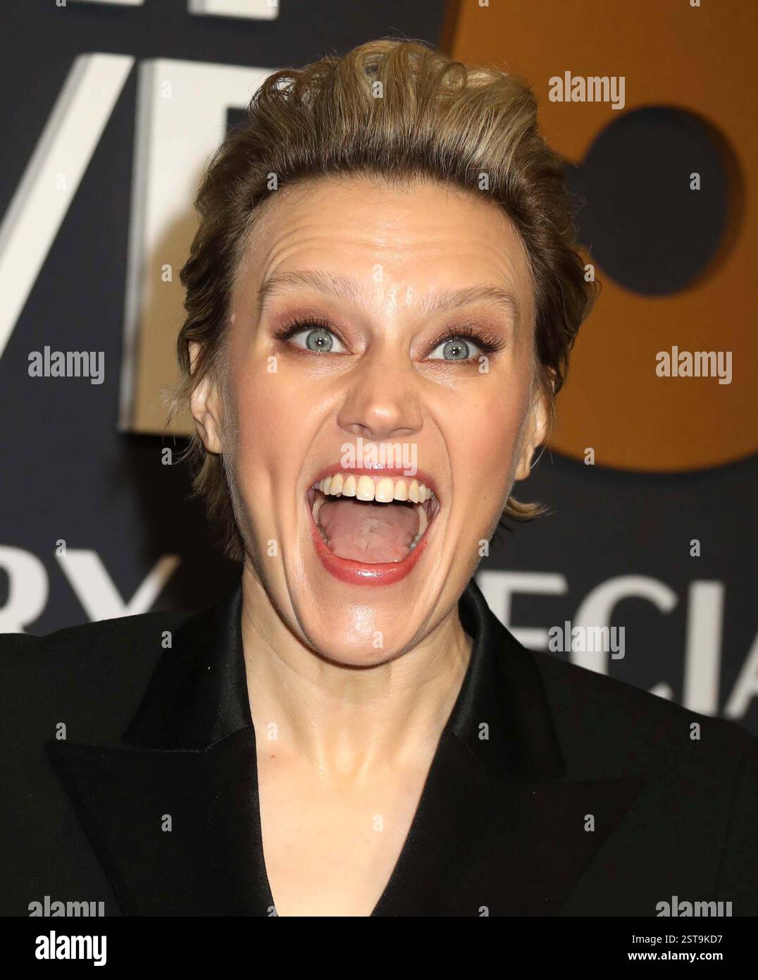 February 16, 2025, New York, New York, USA: Actor KATE MCKINNON seen at ...