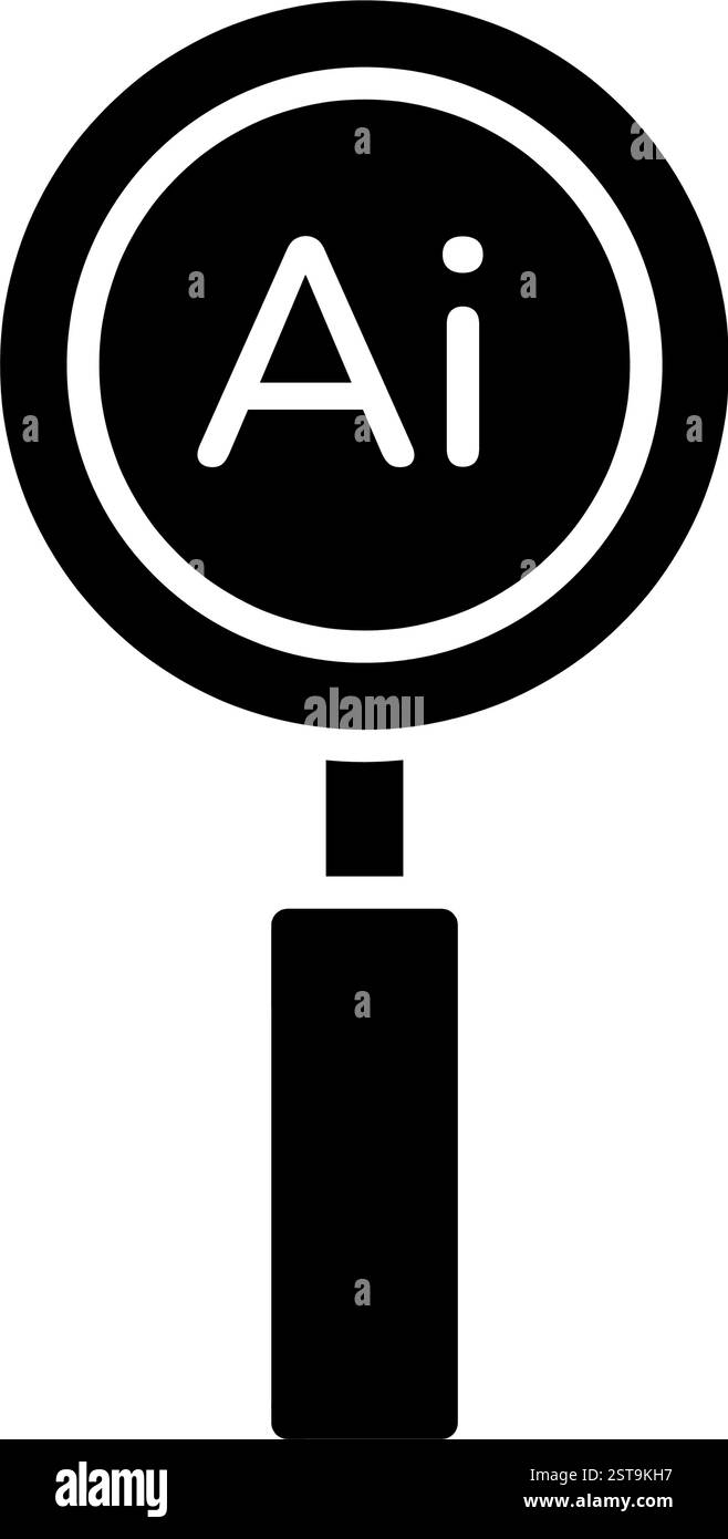 Generative AI magnifying icon Stock Vector Image & Art - Alamy