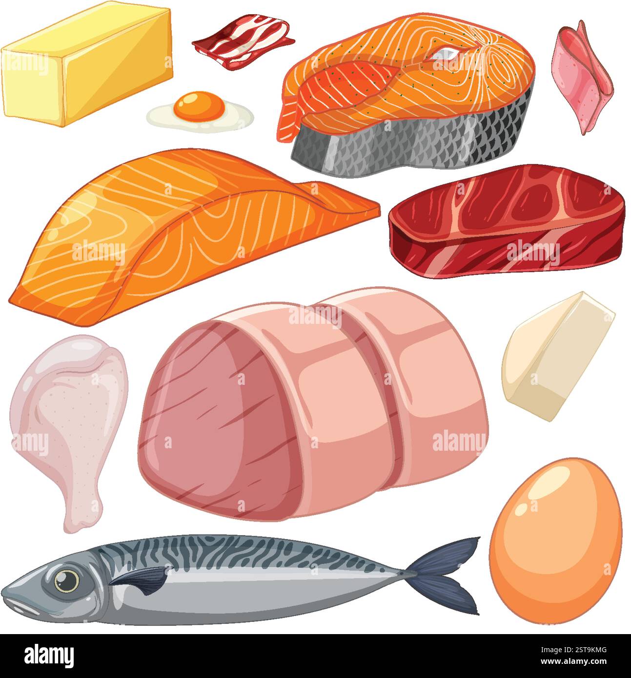 Variety fresh fish in Cut Out Stock Images & Pictures - Alamy