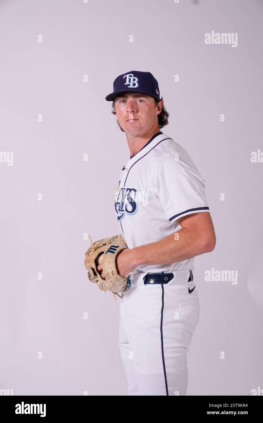 Tampa Bay Rays pitcher Ryan Pepiot poses for a portrait during photo ...