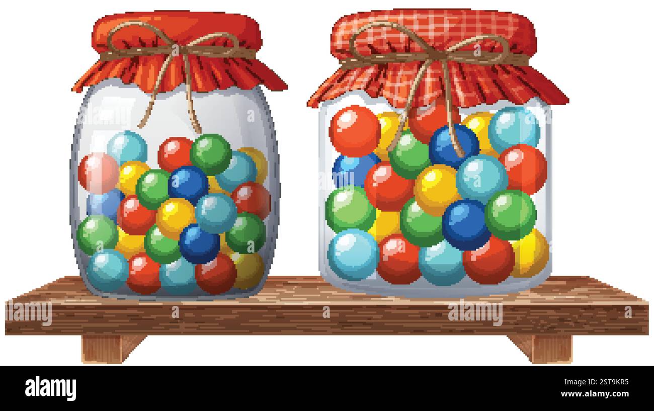 Vibrant lid jars Stock Vector Images - Alamy