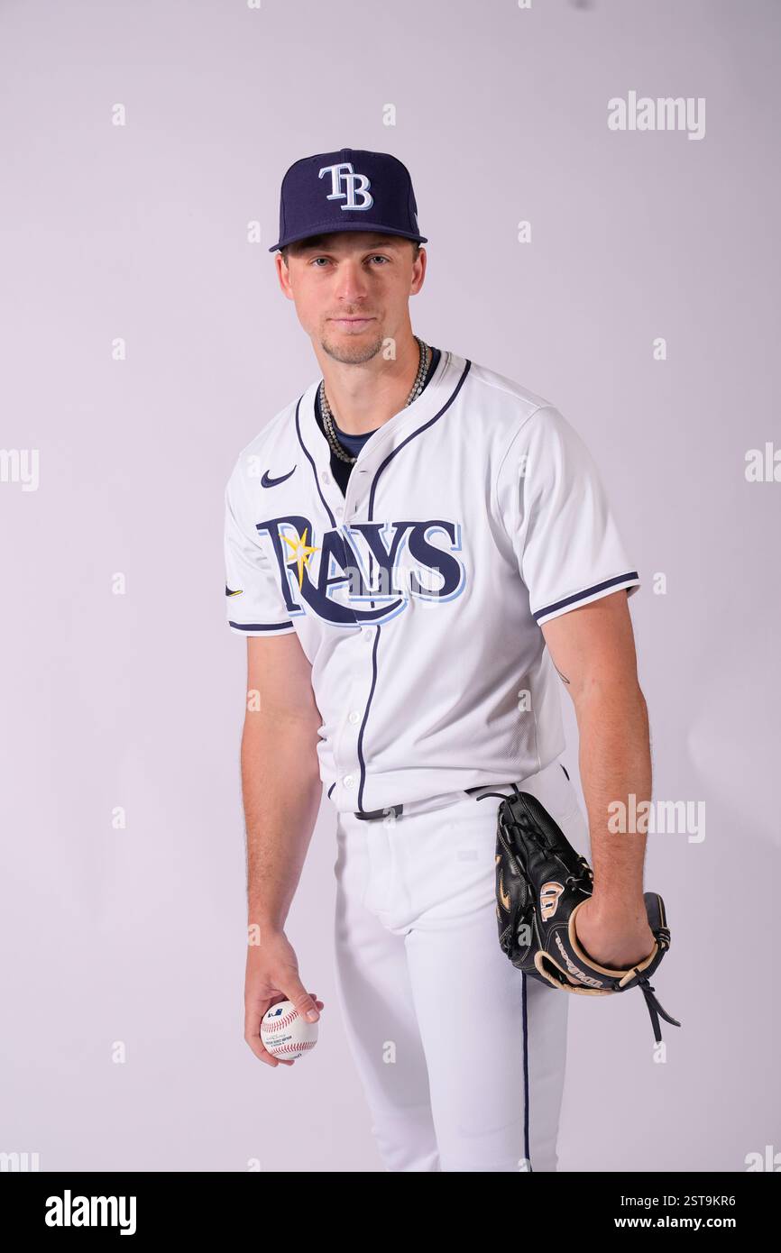 Tampa Bay Rays pitcher Eric Orze poses for a portrait during photo day ...