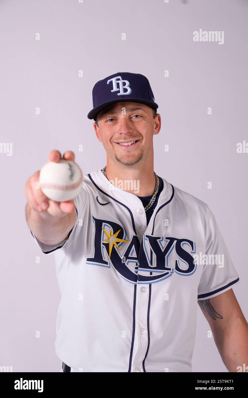 Tampa Bay Rays pitcher Eric Orze poses for a portrait during photo day ...