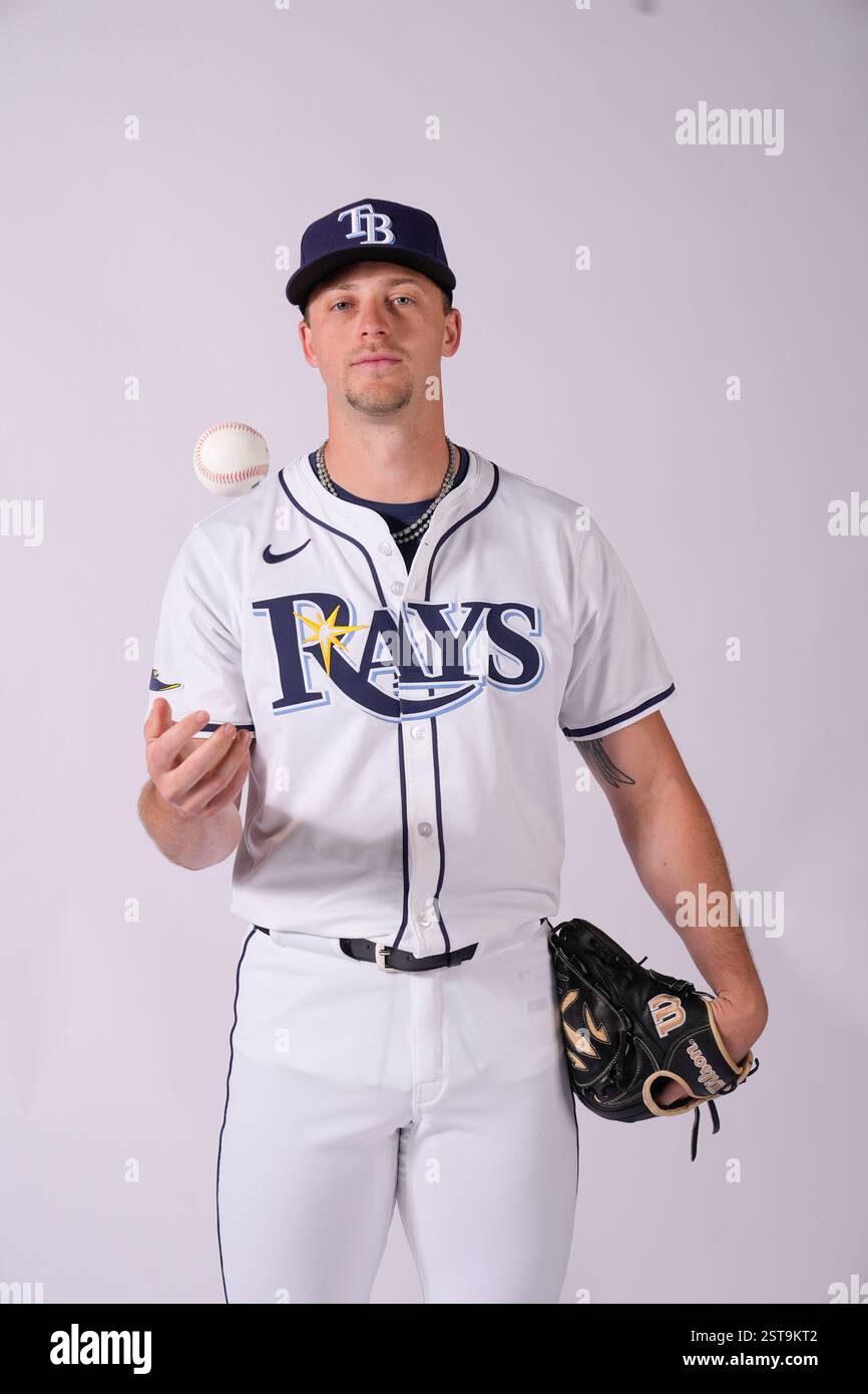 Tampa Bay Rays pitcher Eric Orze poses for a portrait during photo day ...
