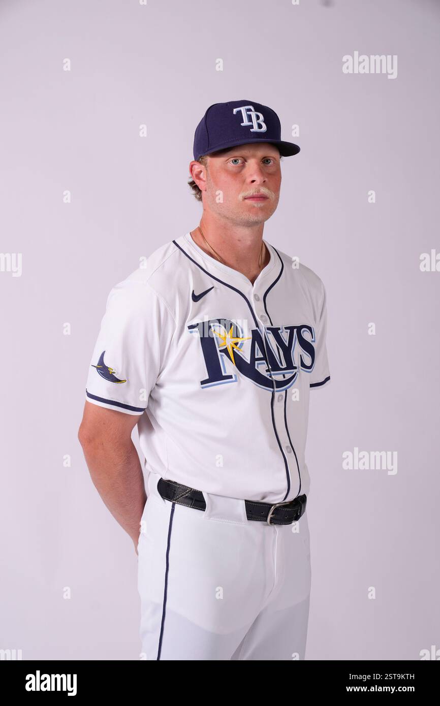 Tampa Bay Rays pitcher Shane Baz poses for a portrait during photo day ...