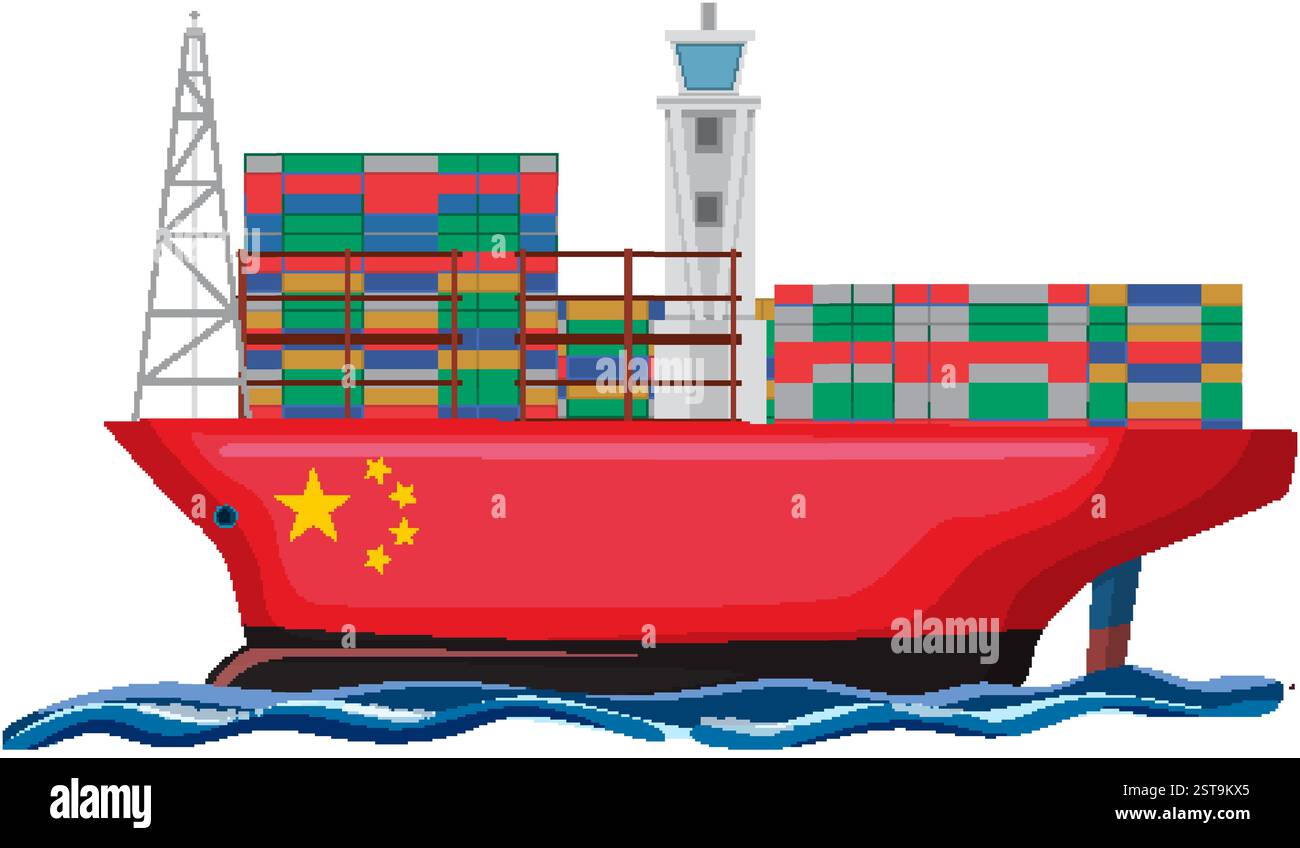 Sea freight containers on Stock Vector Images - Alamy