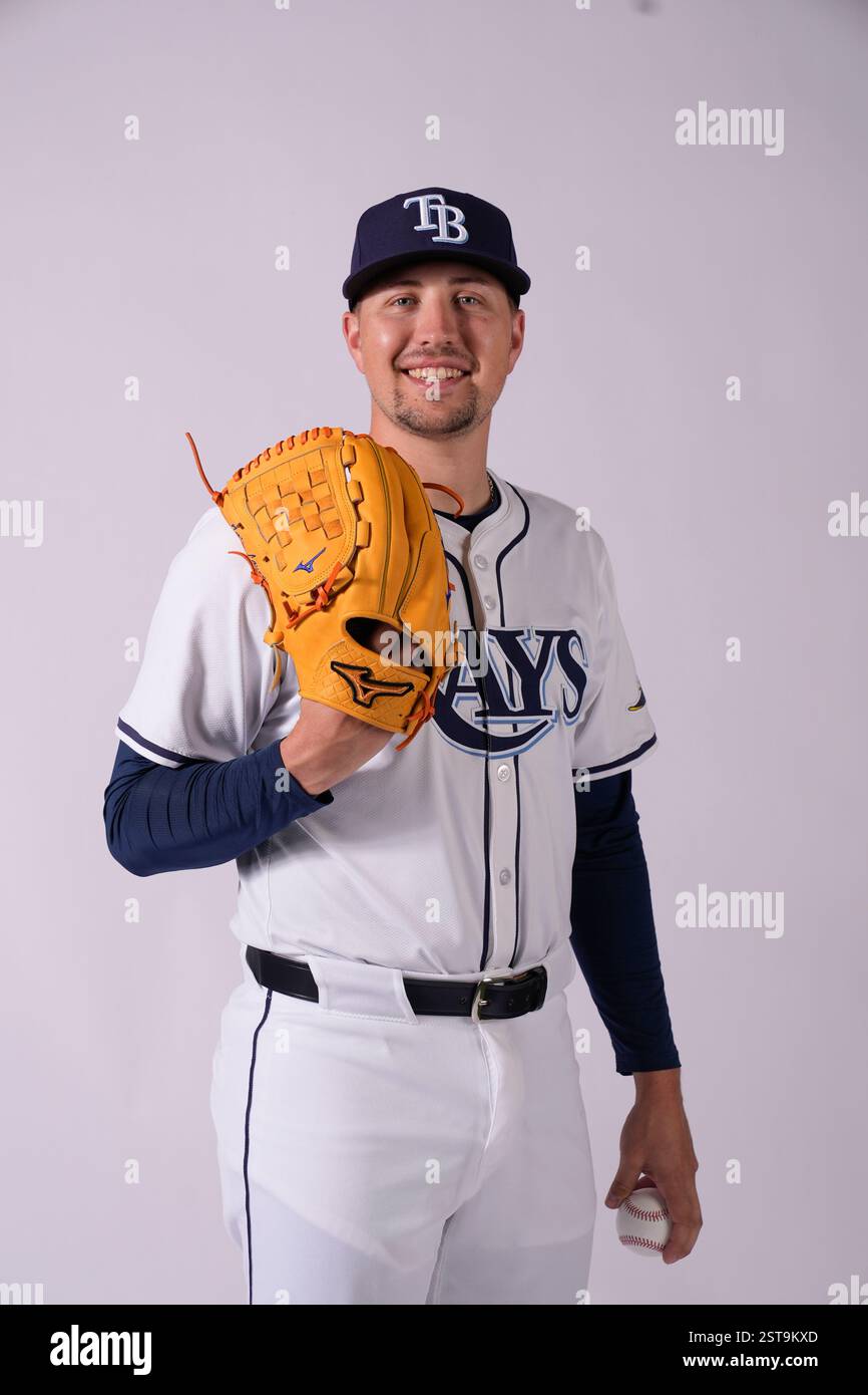 Tampa Bay Rays pitcher Nate Lavender poses for a portrait during photo ...