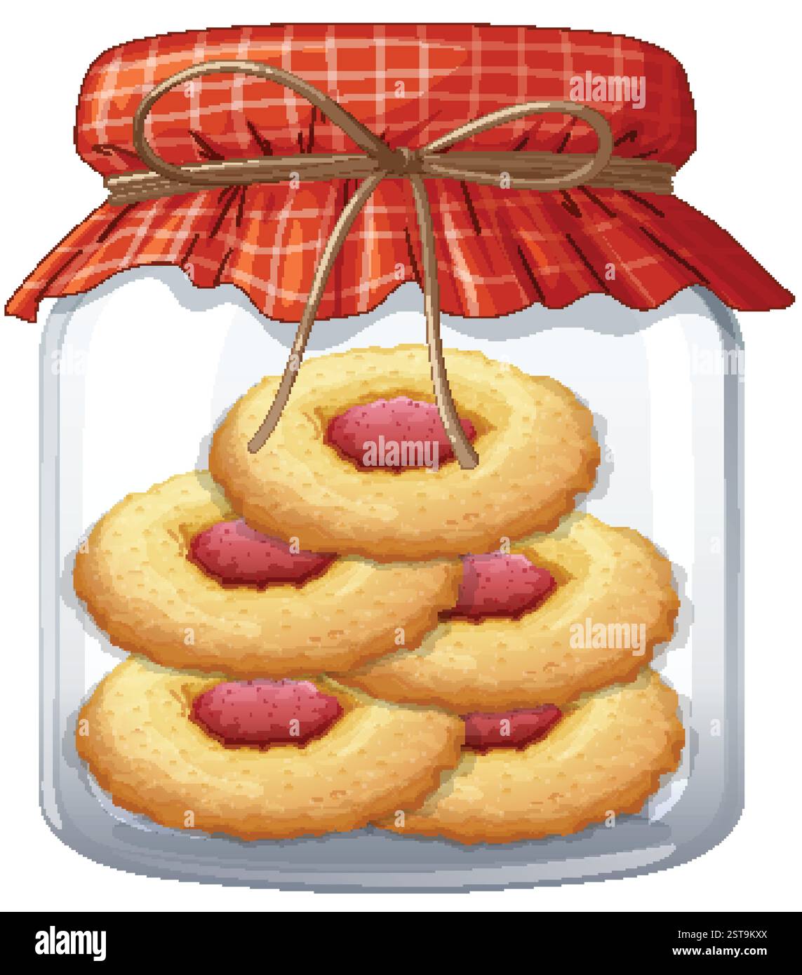 A jar filled with tasty jam-filled cookies Stock Vector Image & Art - Alamy