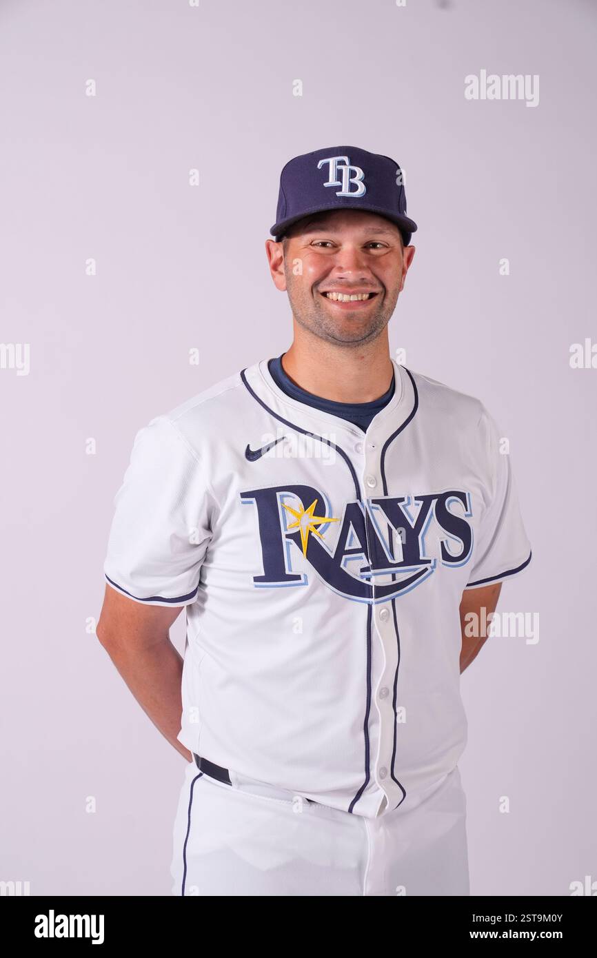 Tampa Bay Rays pitcher Garrett Acton poses for a portrait during photo ...