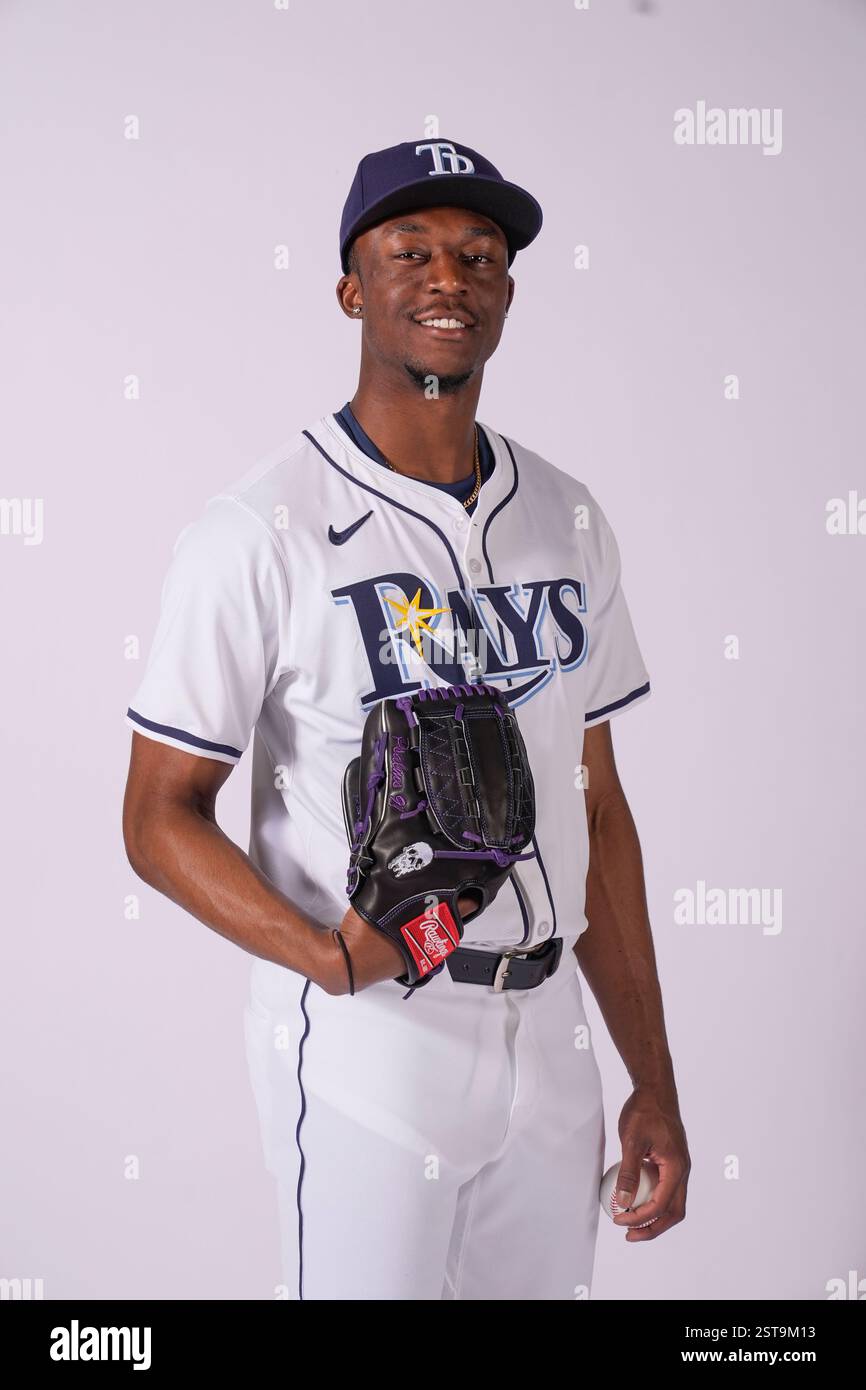 Tampa Bay Rays pitcher Keyshawn Askew poses for a portrait during photo ...