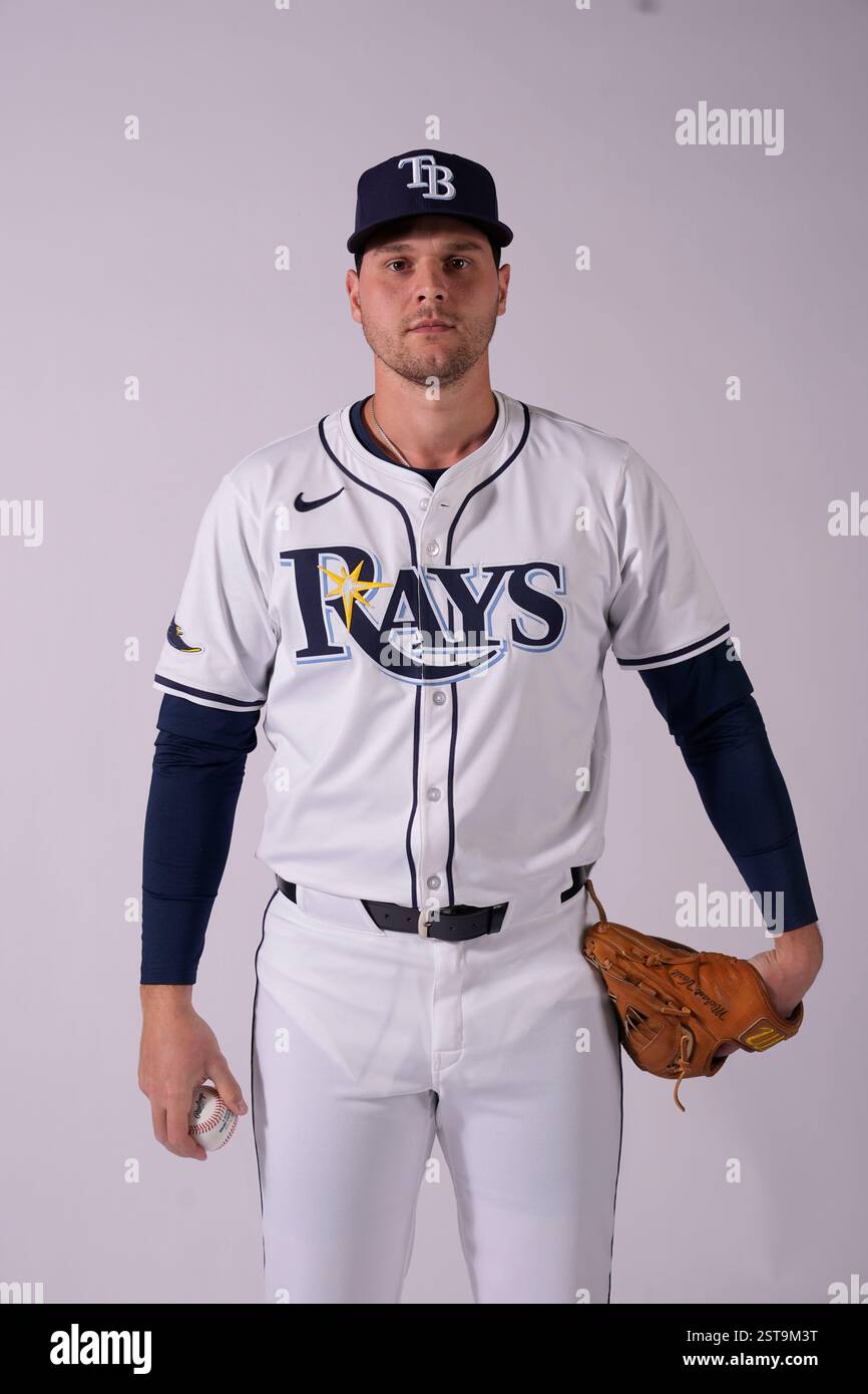 Tampa Bay Rays pitcher Mike Vasil poses for a portrait during photo day ...