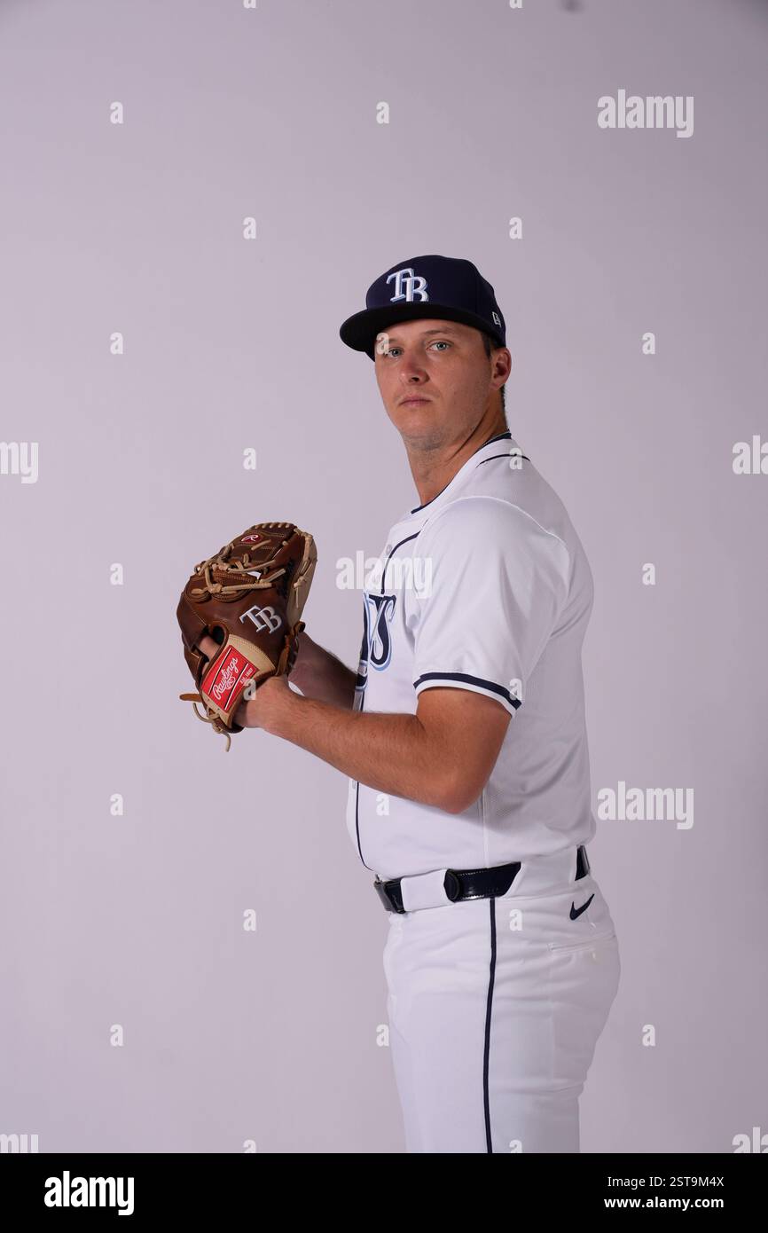 Tampa Bay Rays pitcher Logan Workman poses for a portrait during photo ...