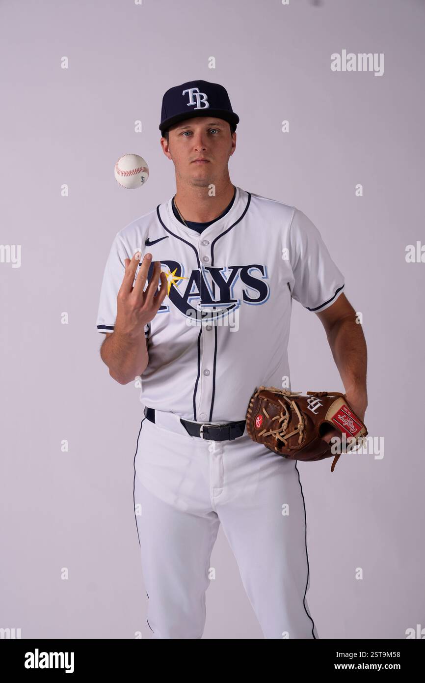 Tampa Bay Rays pitcher Logan Workman poses for a portrait during photo ...