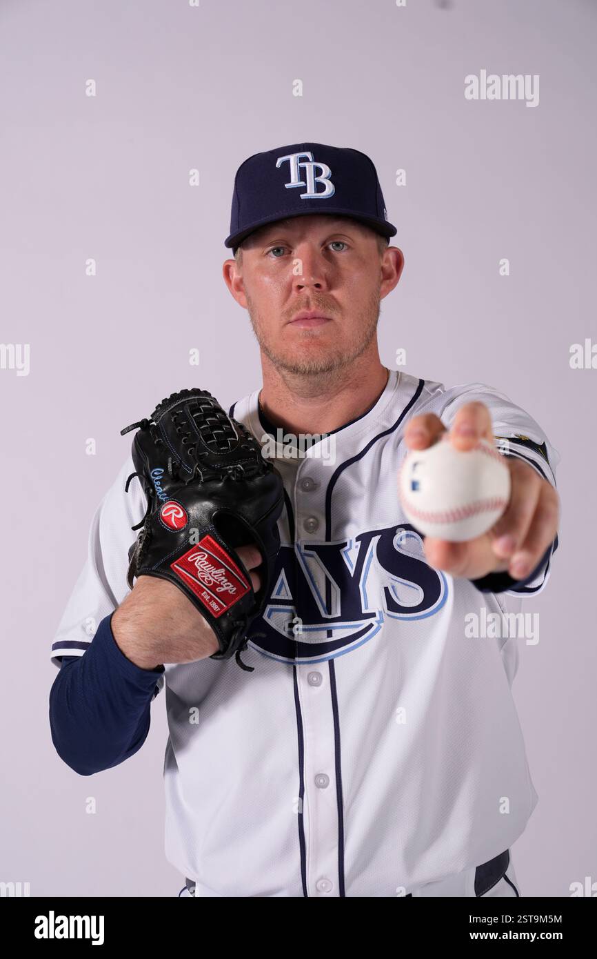 Tampa Bay Rays pitcher Garrett Cleavinger poses for a portrait during ...